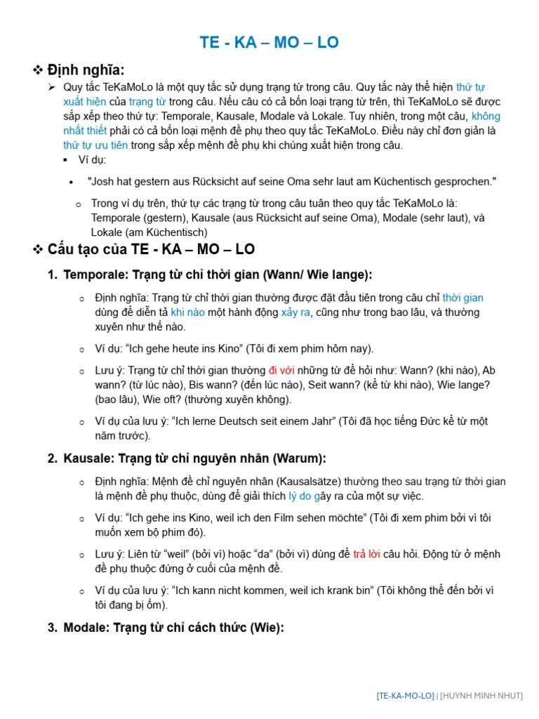 Te Ka Mo Lo | PDF