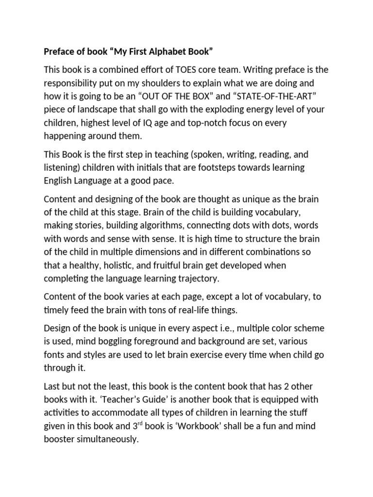 Preface of English Book 1 | PDF