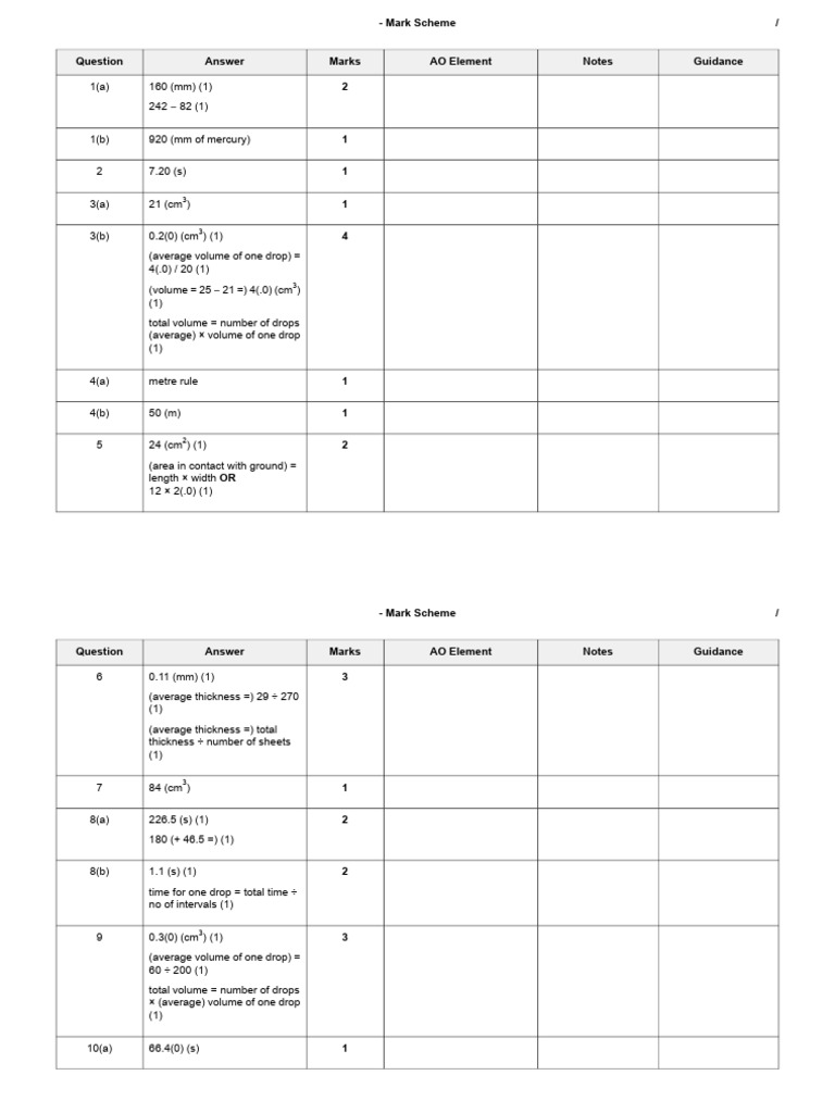 0625 Length and Time - P3 - MS | PDF