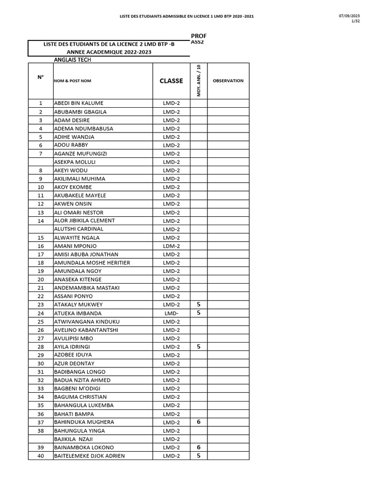 LMD 2 BTP B 2022 - 2023 | PDF