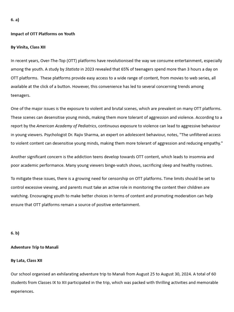 Sample Article and Report | PDF