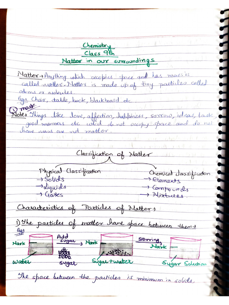 Class 9th Matter in Our Surroundings Notes | PDF