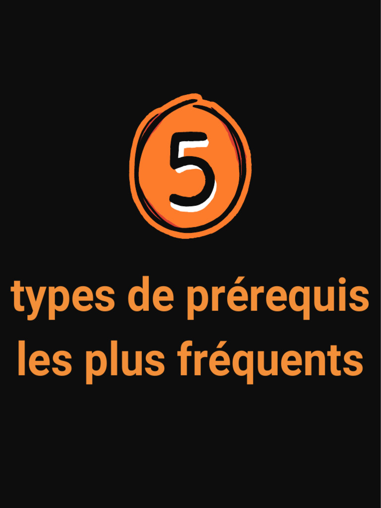 5 types de prérequis.pdf | PDF
