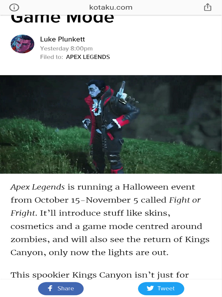 Apex Legends Is Getting Spooky For Halloween, With A Dark Map And ...