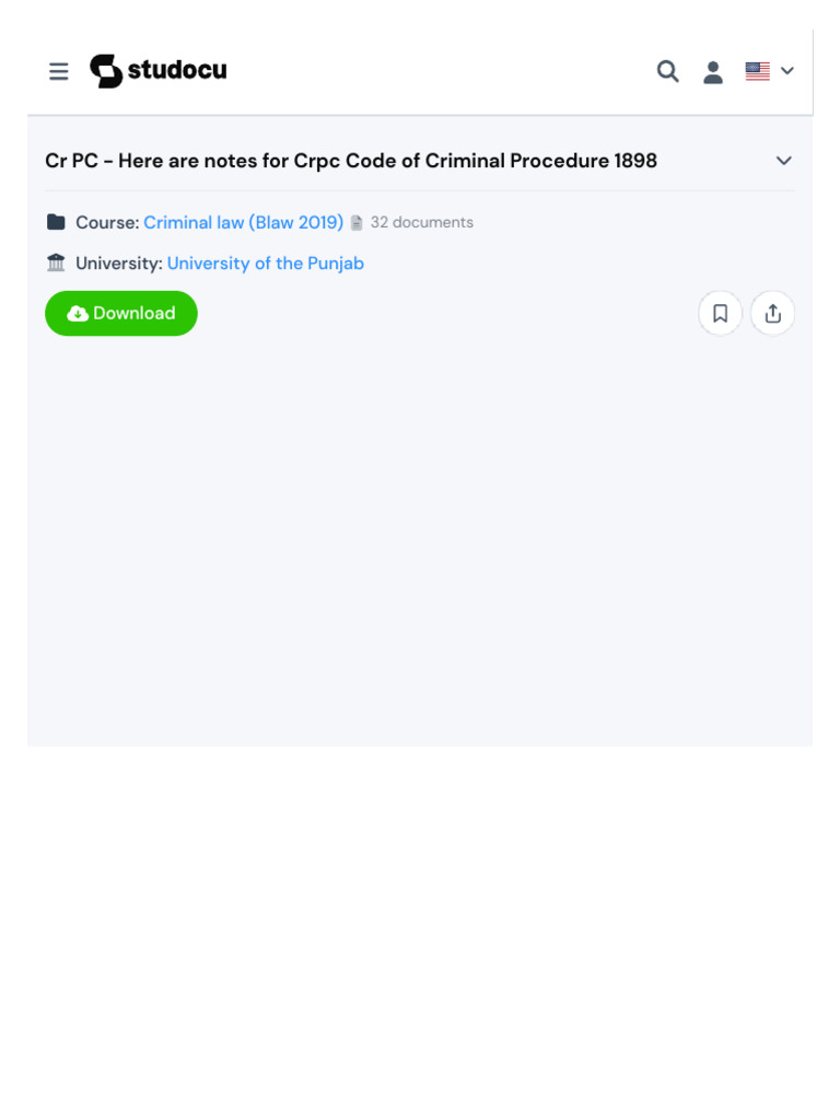 CR PC - Here Are Notes For CRPC Code of Criminal Procedure 1898 - The ...