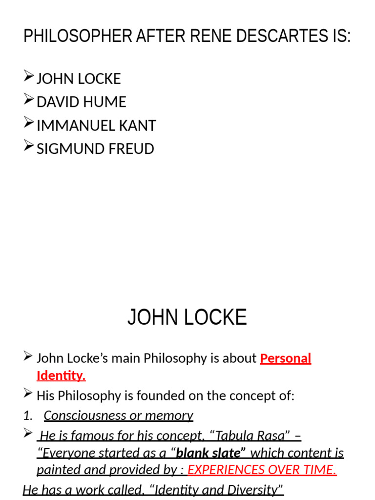 Ge1 John Lock To Sigmund Freud | PDF