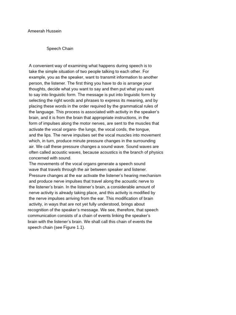 Speech Chain | PDF