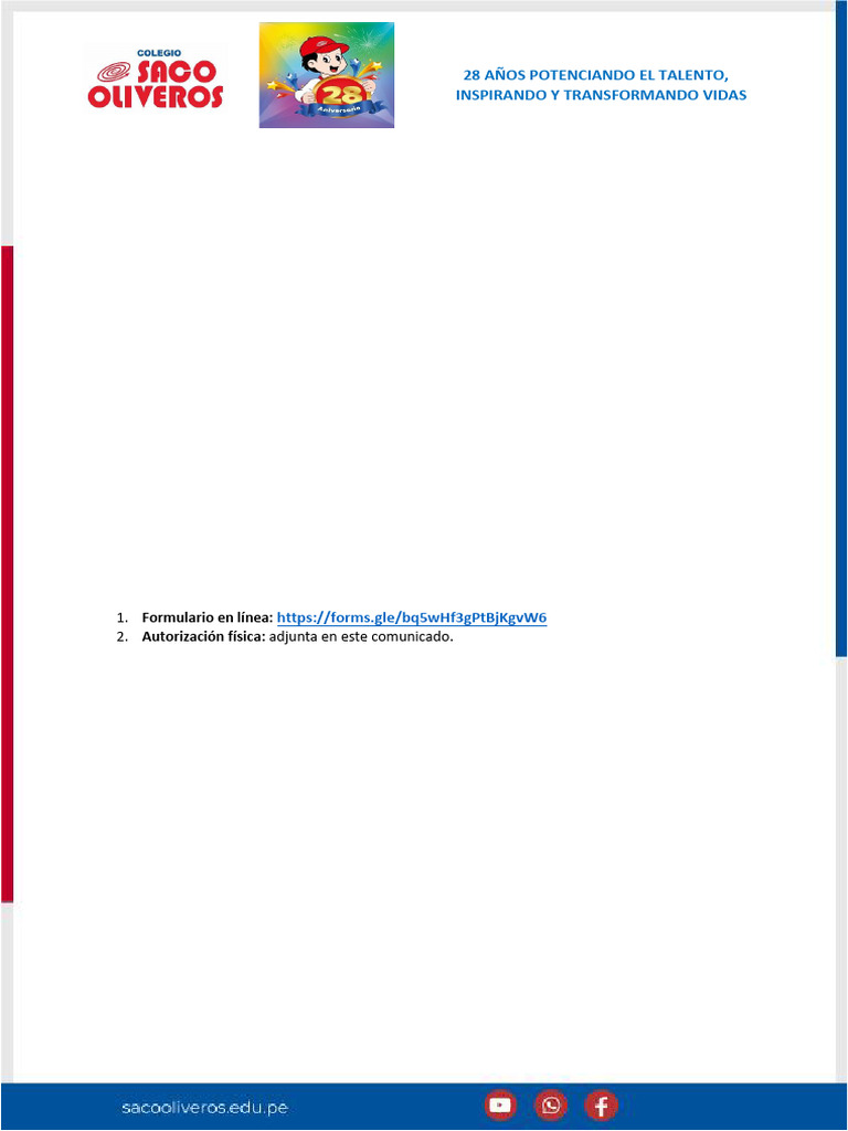 COMUNICADO PPFF - 28° Aniversario.-1 | PDF