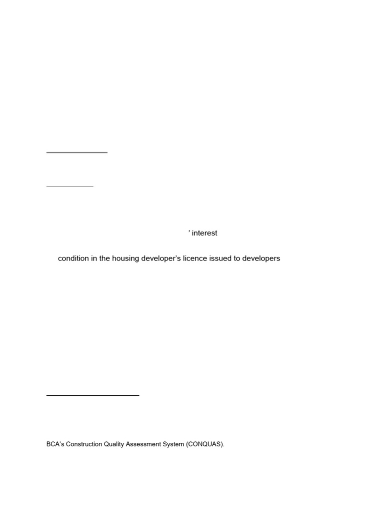 Conquas Requirement For Housing Developers | PDF