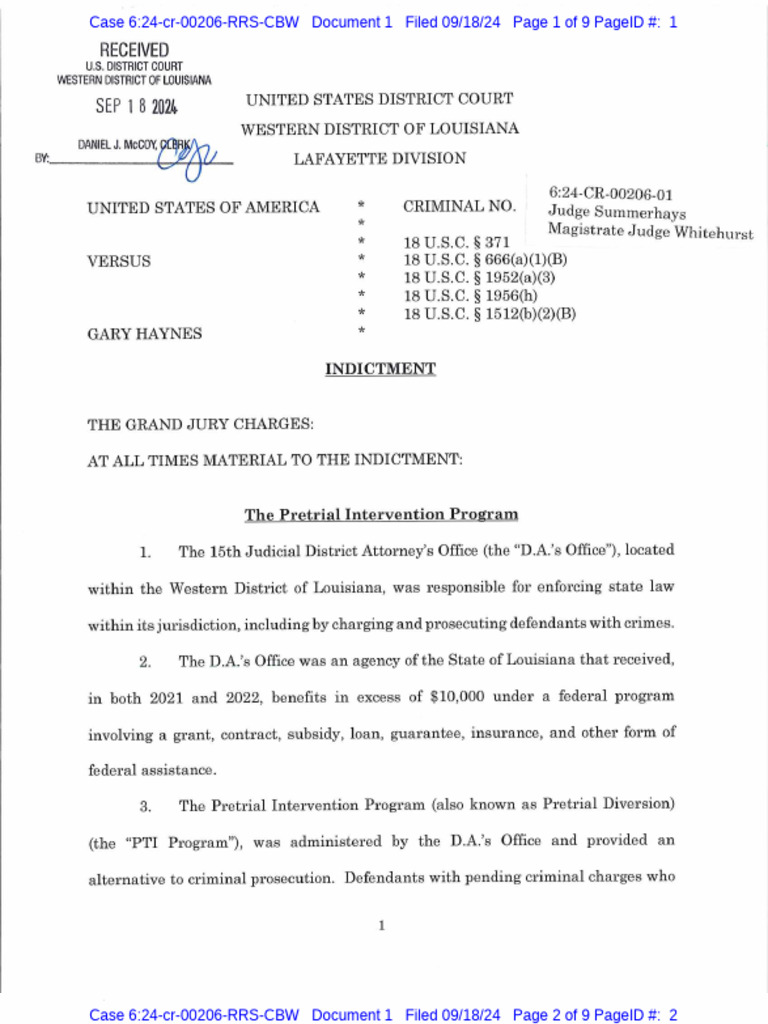 Gary Haynes Indictment Overview | PDF | Title 18 Of The United States ...