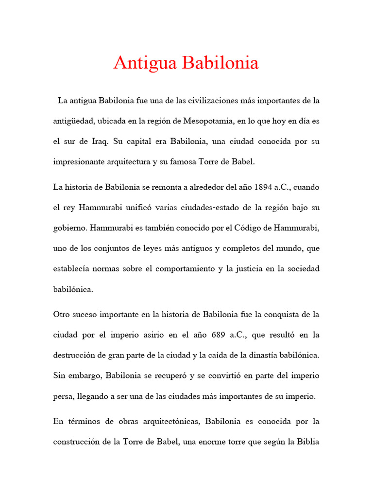 Antigua Babilonia | PDF