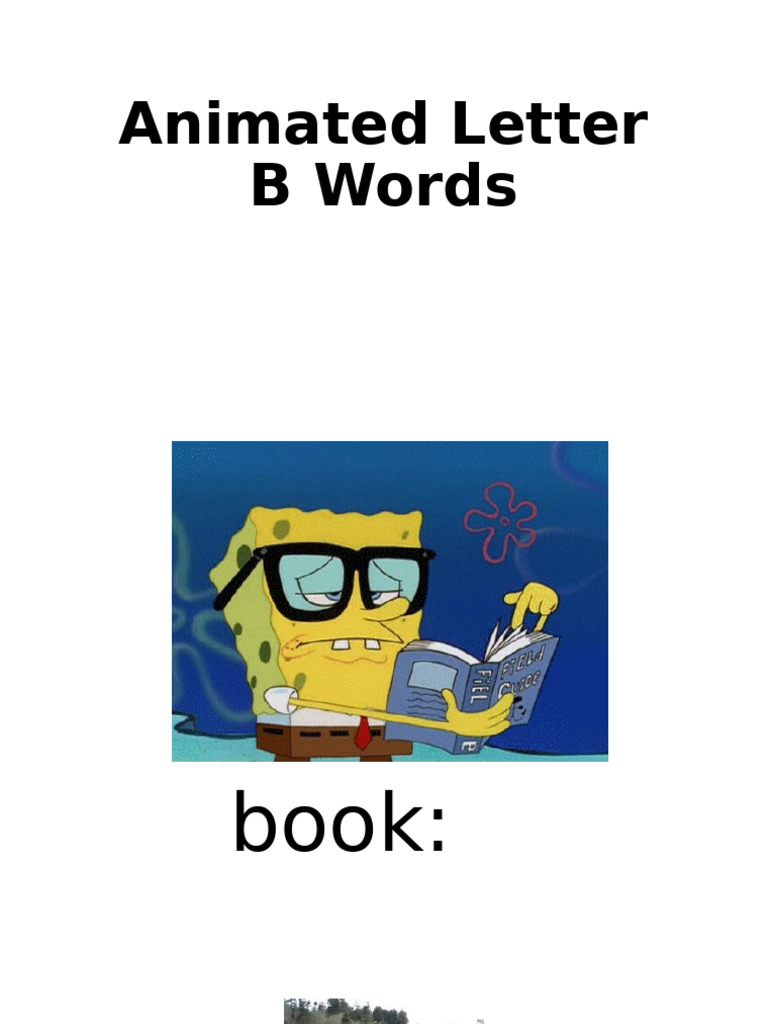 Animated Letter B Words | PDF