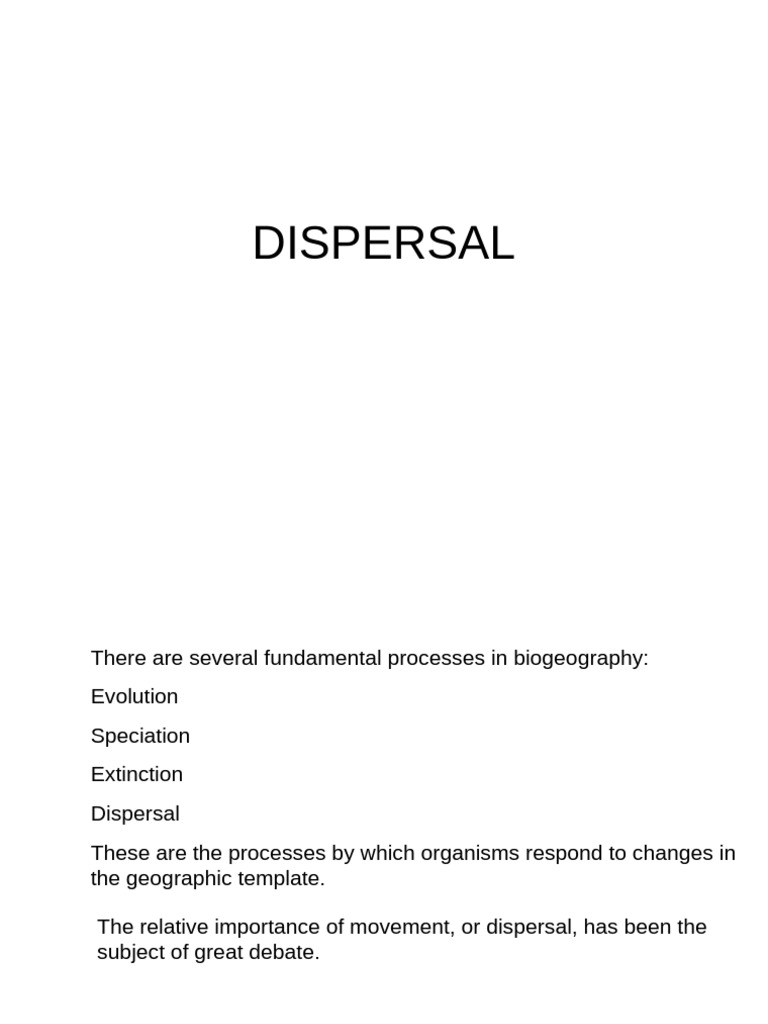 Dispersal | PDF