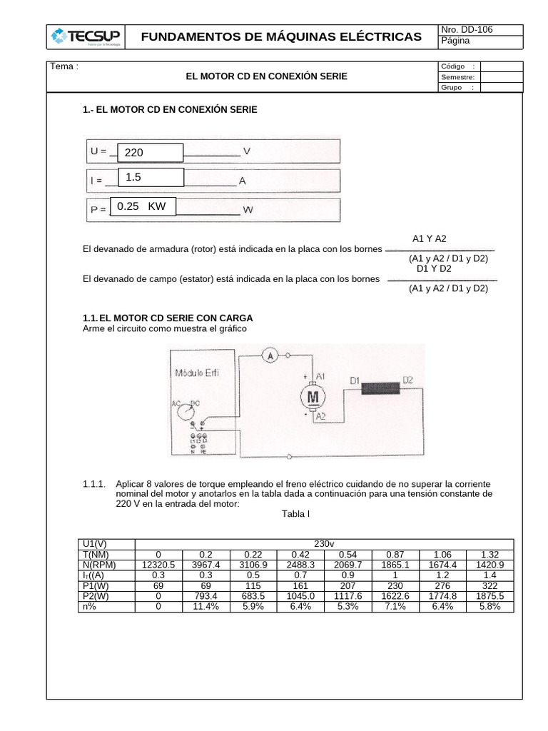 Lab 01 Motor RD | PDF