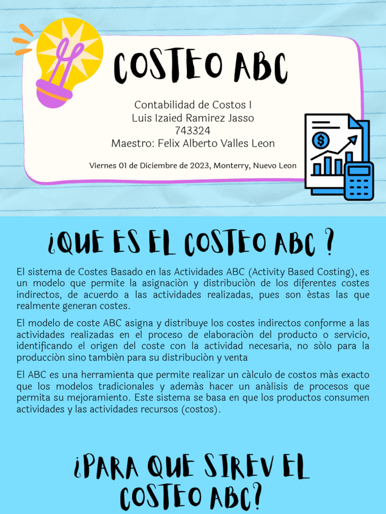 Presentacion. Costeo ABC | PDF