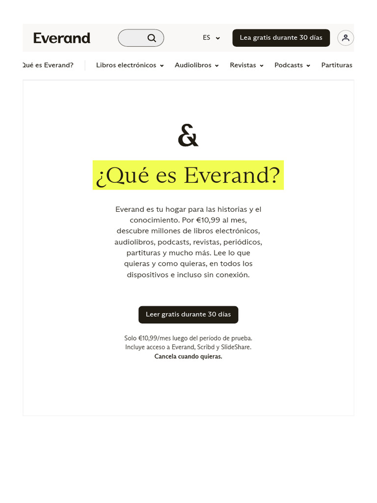 ¿Qué Es Everand y Cómo Funciona? - Everand | PDF