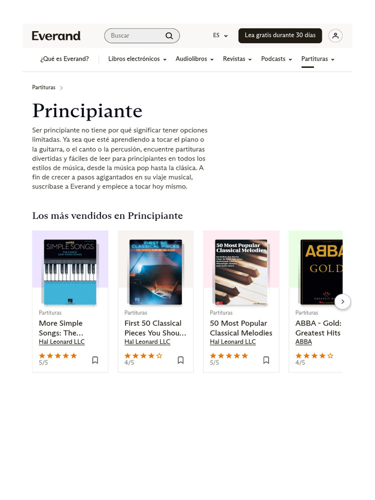 Partituras de Principiante - Everand | PDF