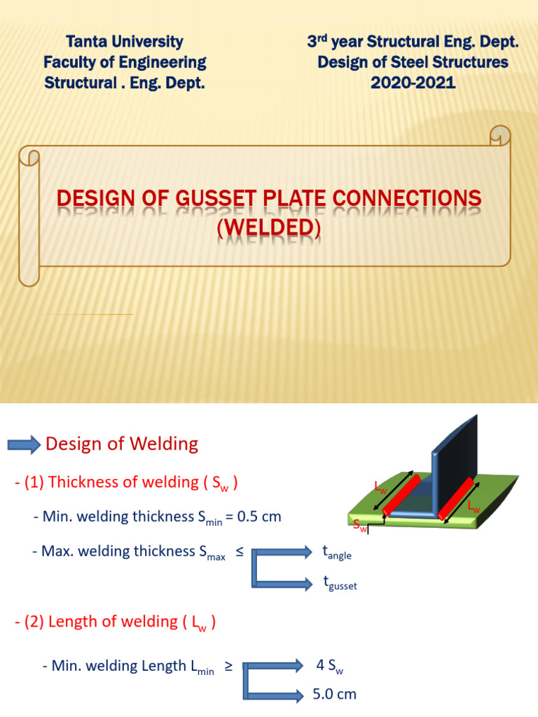 Sec8 (Design of Welded Connection) | PDF | Teaching Methods & Materials