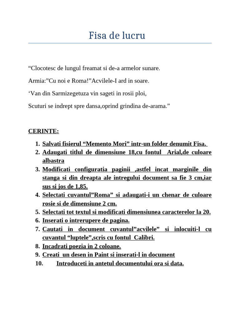 Model de Fisa 11 C | PDF