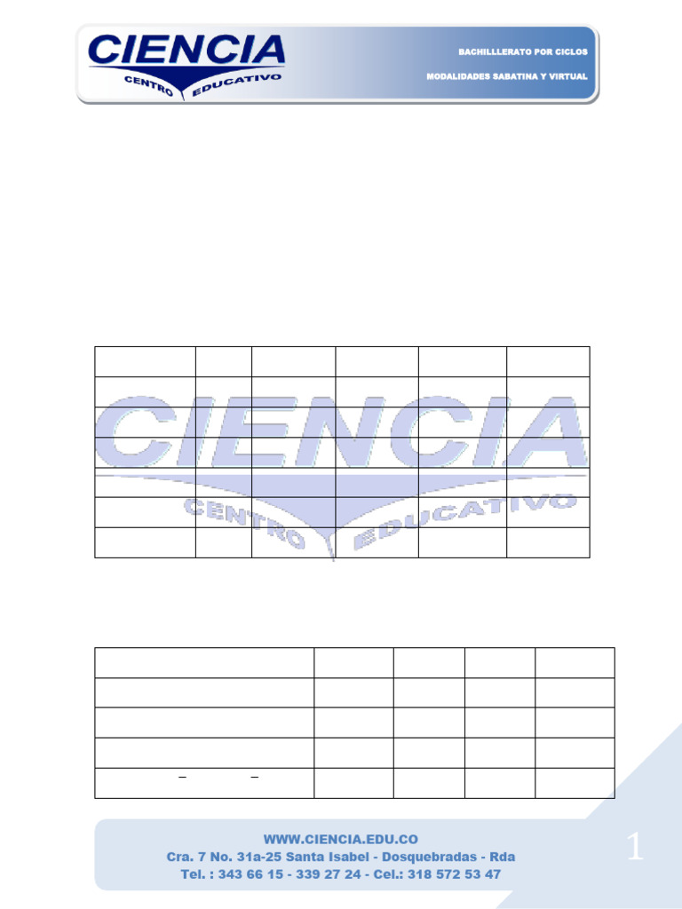 RecuperaciÃ N Periodo 2 MatemÃ¡ticas Ciclo IV | PDF