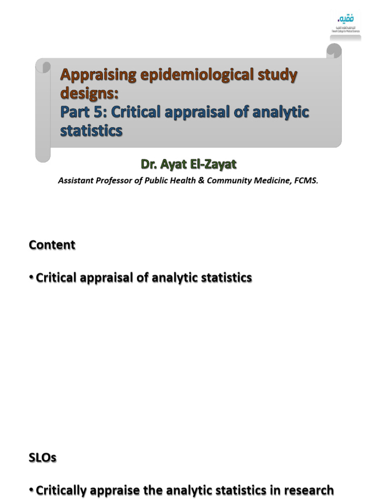 Public Health Statistics Analysis Guide | PDF | P Value | Hypothesis