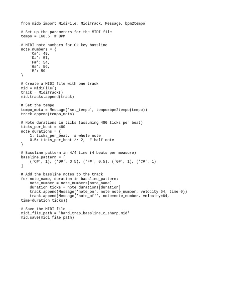 Midi Base Code File Path | PDF