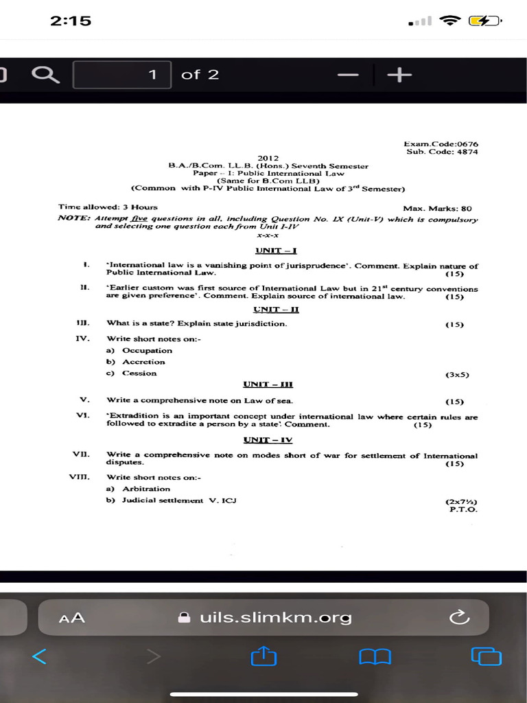 PIL Previous Year Question Papers | PDF