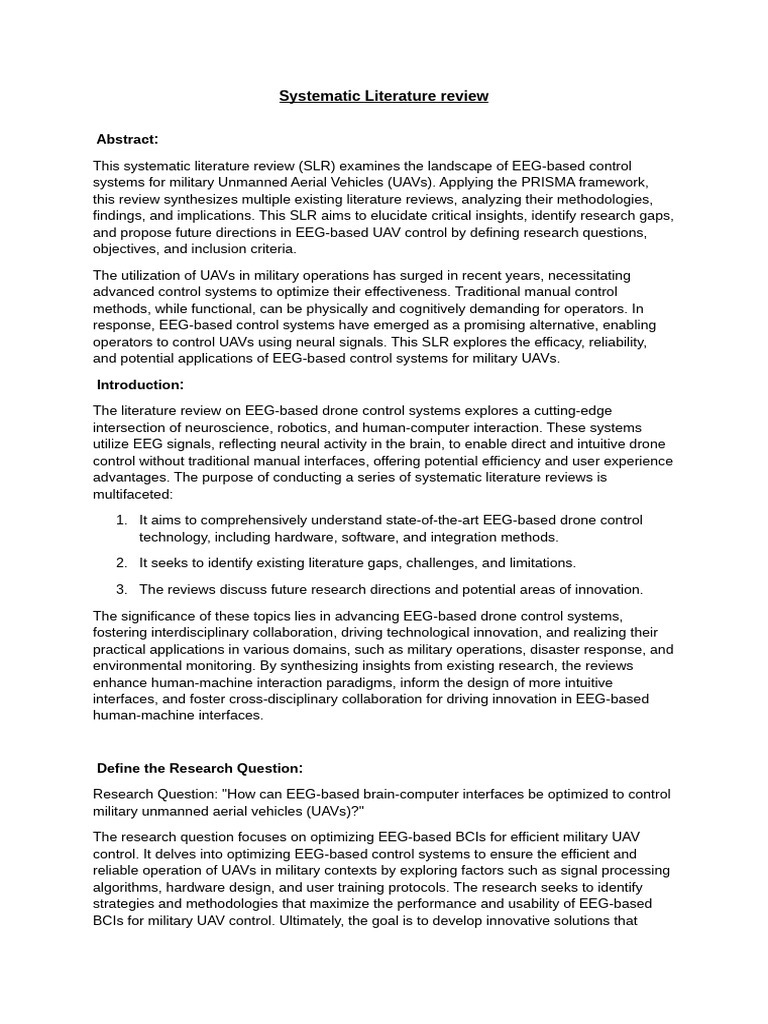Prisma Literature Review Format | PDF