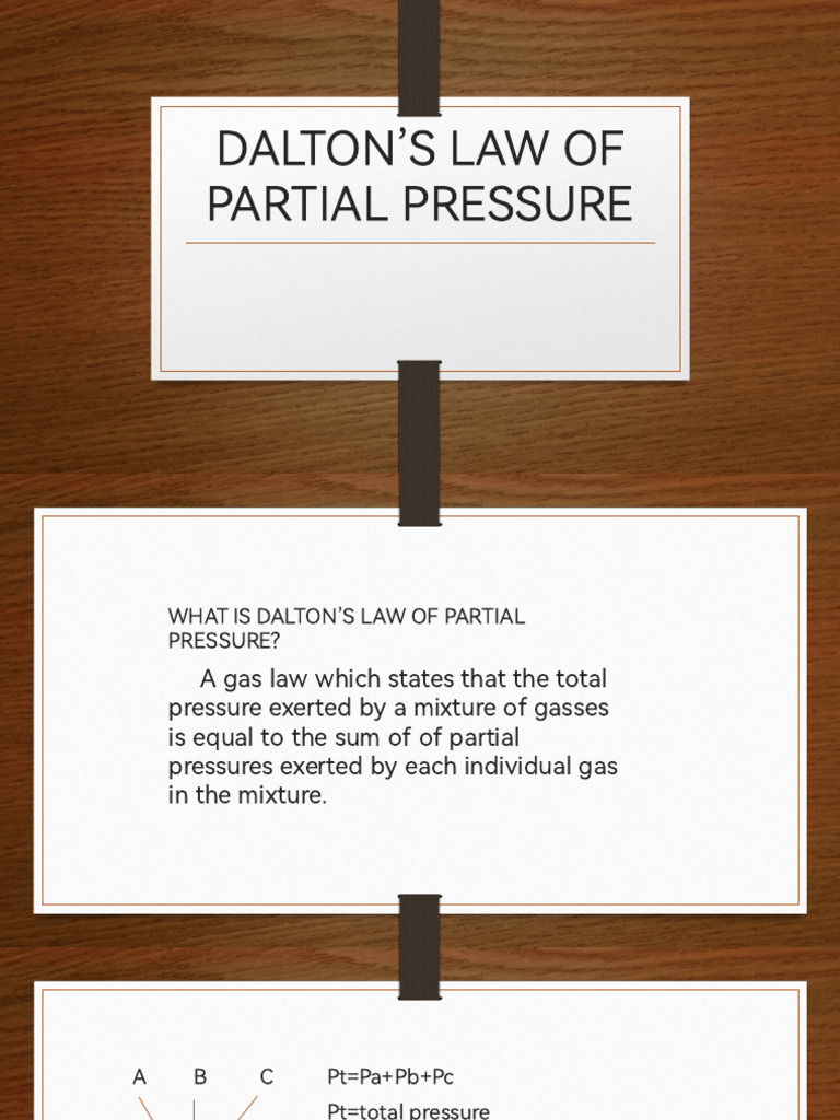 Dalton's Law of Partial Pressure | PDF | Science & Mathematics ...