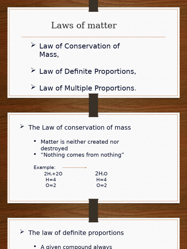 Laws of Matter | PDF