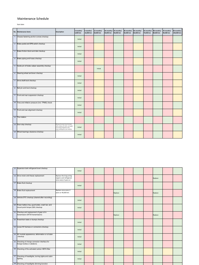 BYD - Service Schedule | PDF