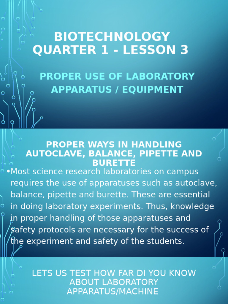 Biotechnology Lesson 3 | PDF