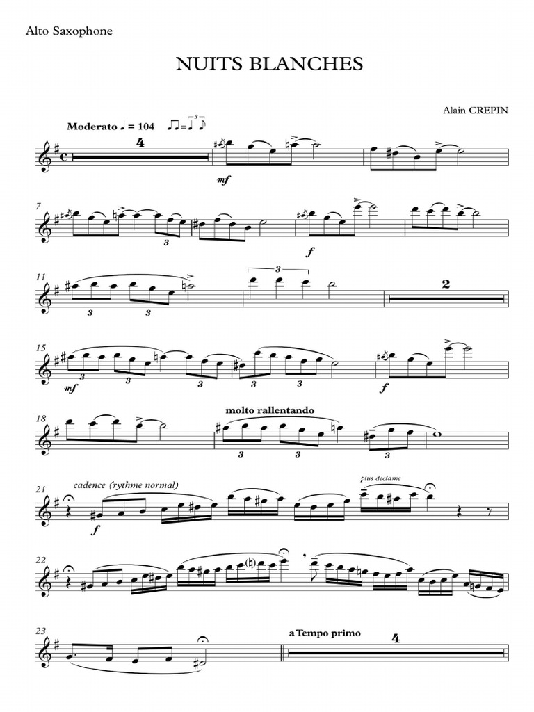 Alain Crepin, Nuits Blanches | PDF