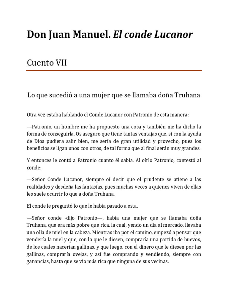 El Conde Lucanor | PDF