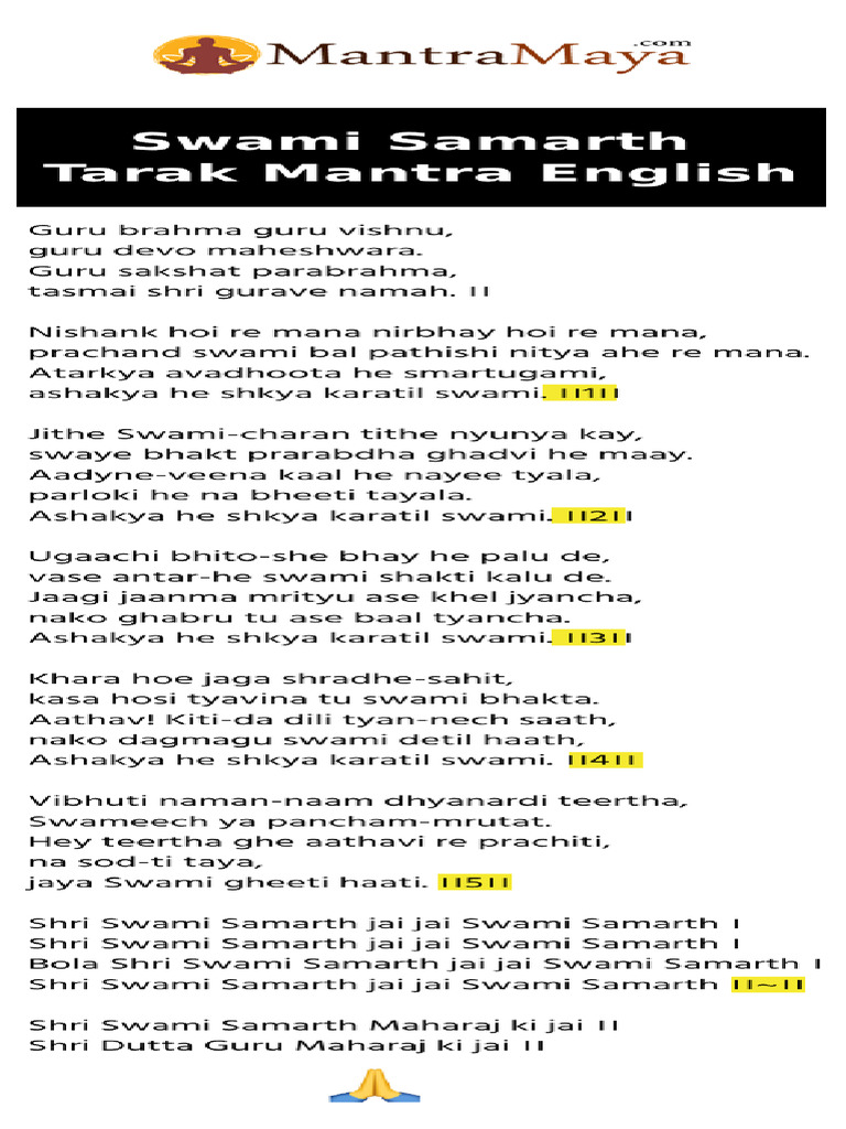 swami-samarth-tarak-mantra-english | PDF