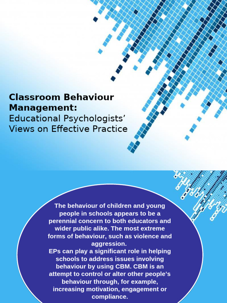 Classroom Behaviour Management | PDF