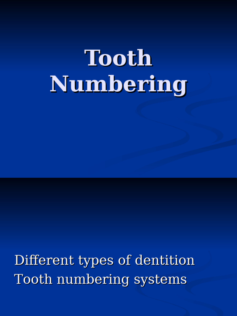 Tooth Numbering Systems - Doc From Ramesh Sardar Ð | PDF