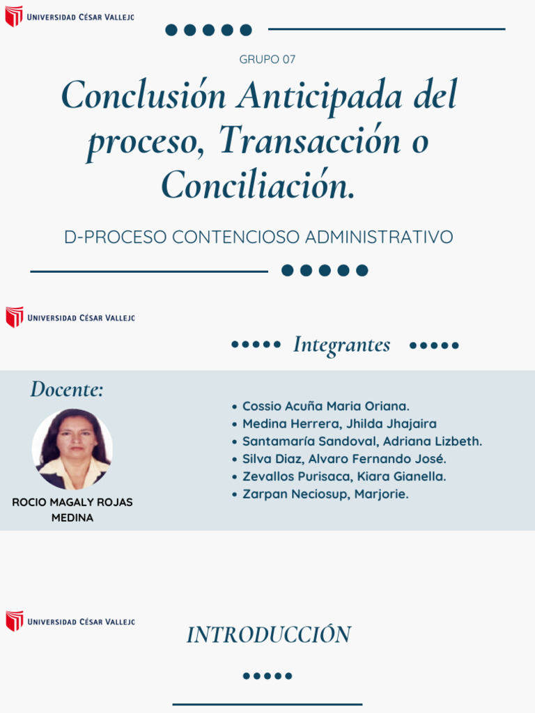 Conclusión Anticipada Del Proceso Transacción o Conciliación | PDF