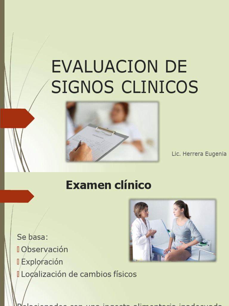 Evaluacion Signos Clinicos | PDF