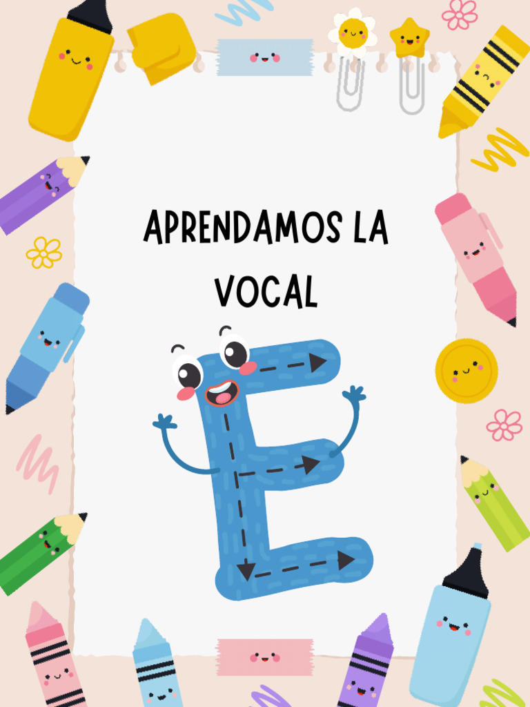 Aprendamos La Vocal E | PDF