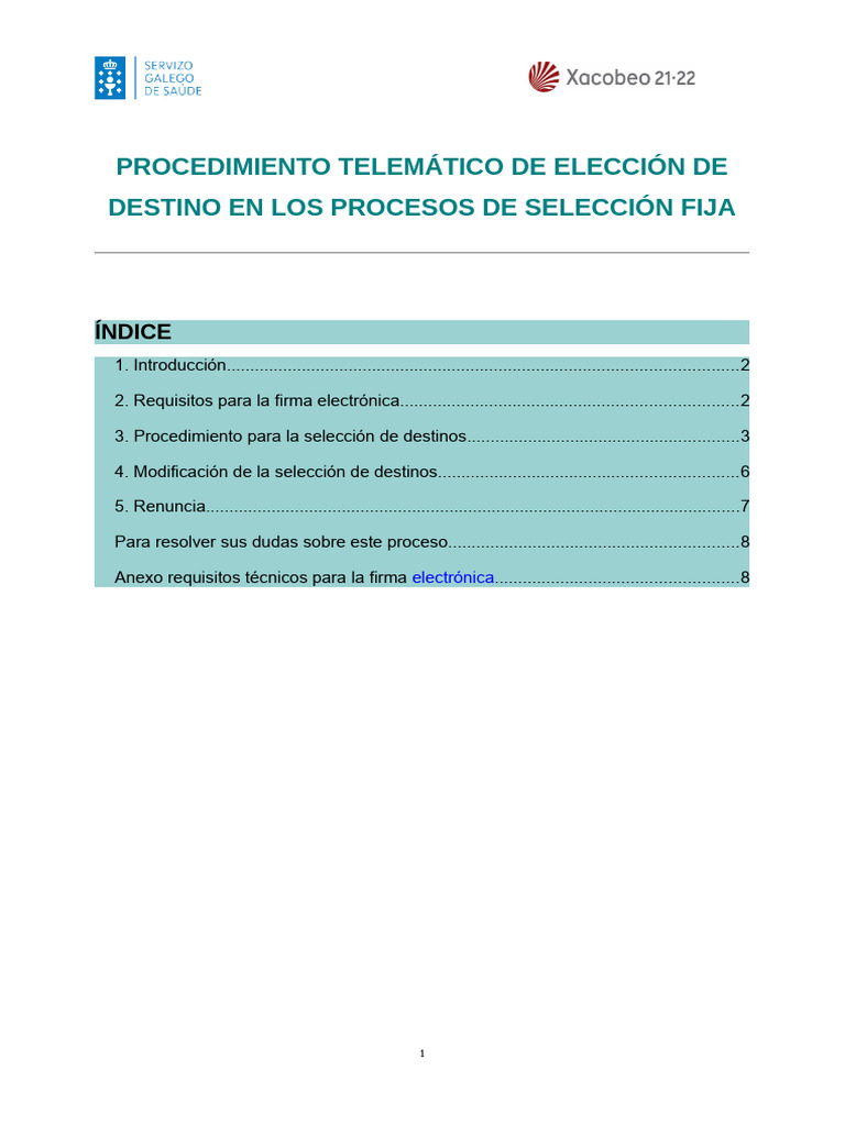 Manual Eleccion Destino Telemática Castellano | PDF
