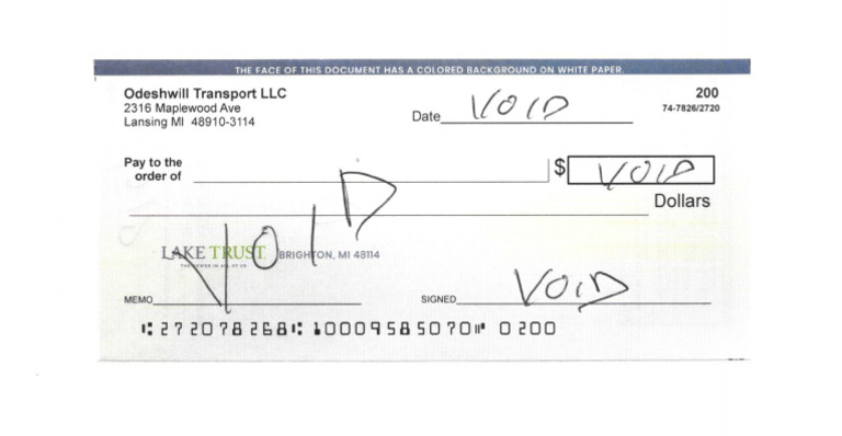 Voided Check | PDF