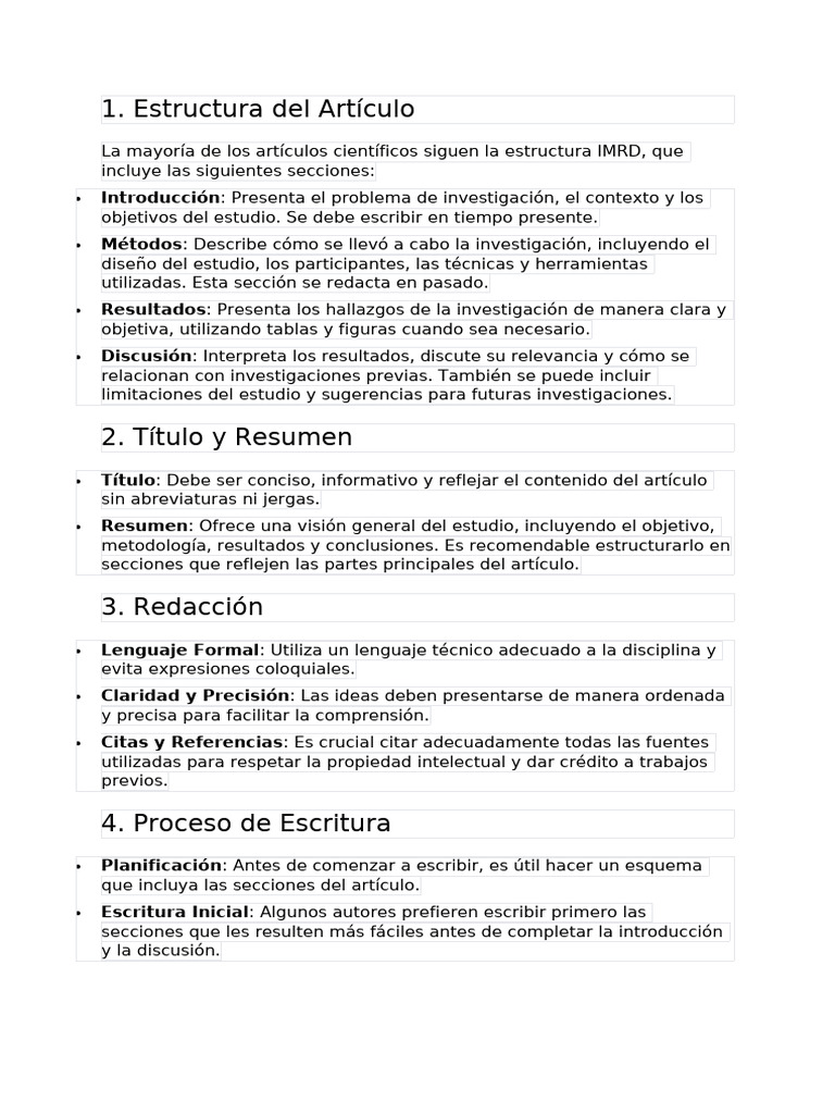 estructura de un articulo | PDF
