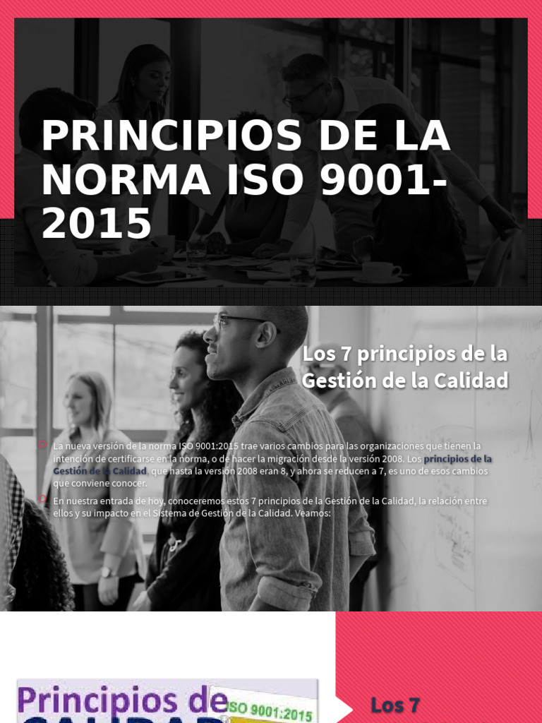 Principios de La Norma Iso 9001-2015 | PDF