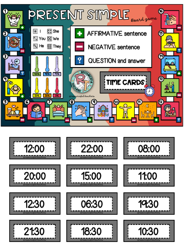 Present Simple Parte 4 Board Game | PDF