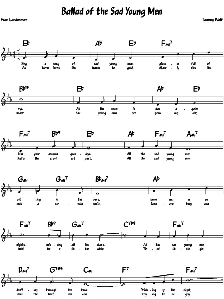 Ballad of the Sad Young Men | PDF