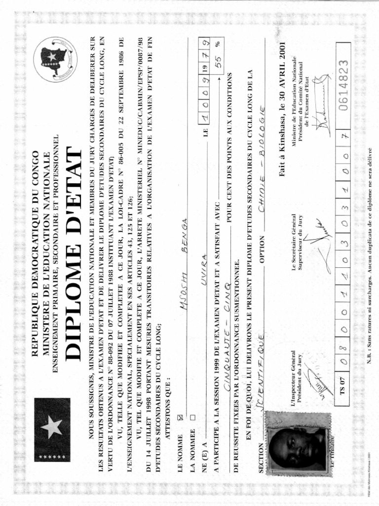 Diplome D'etat - Msoshi | PDF