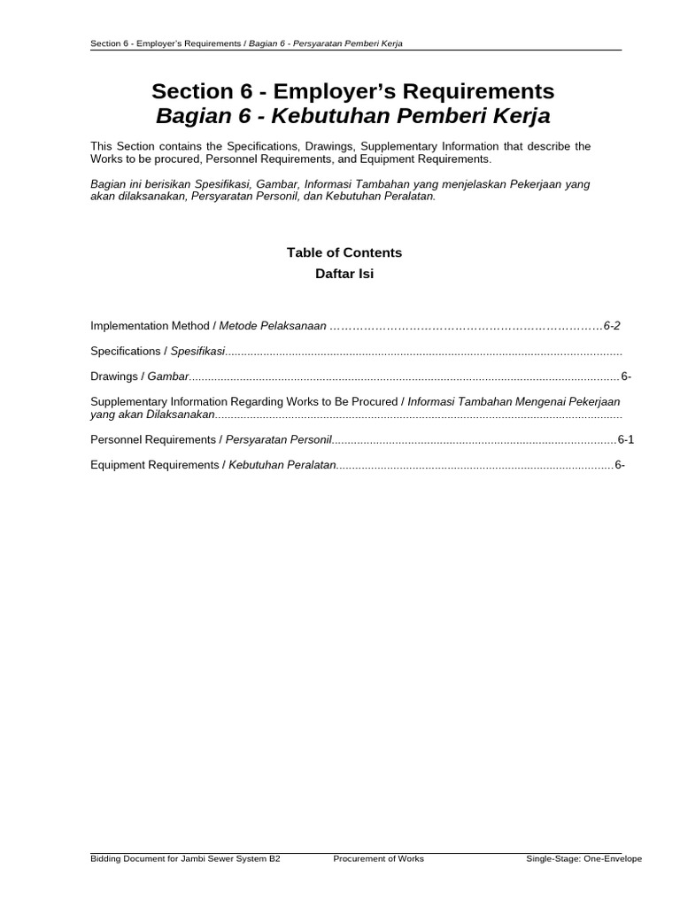 Works Large 1s1e Postq Section 6 Jambi Sewer System B2 Approved