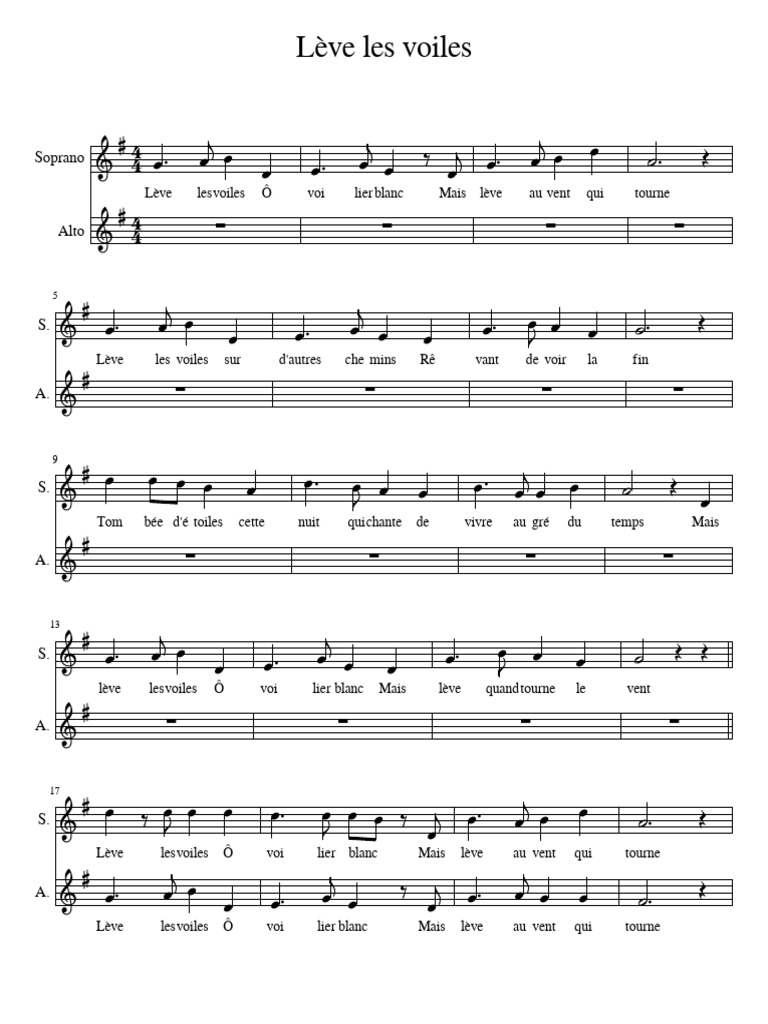 Lève Les Voiles Chorale | PDF