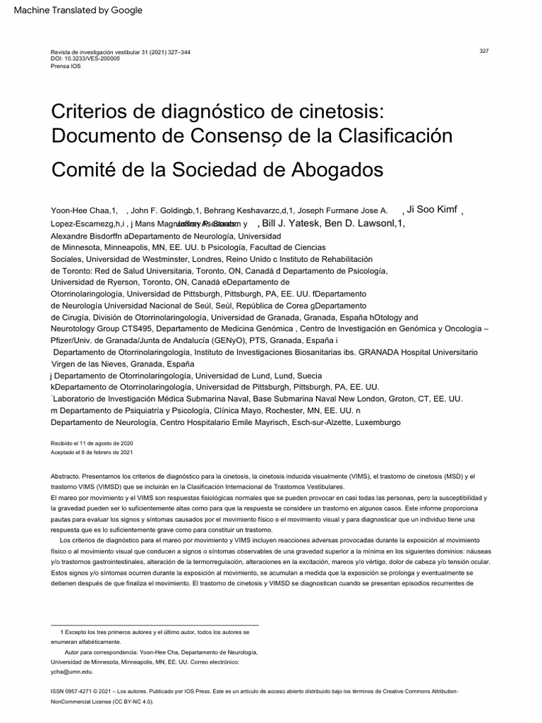 Cinetosis | PDF